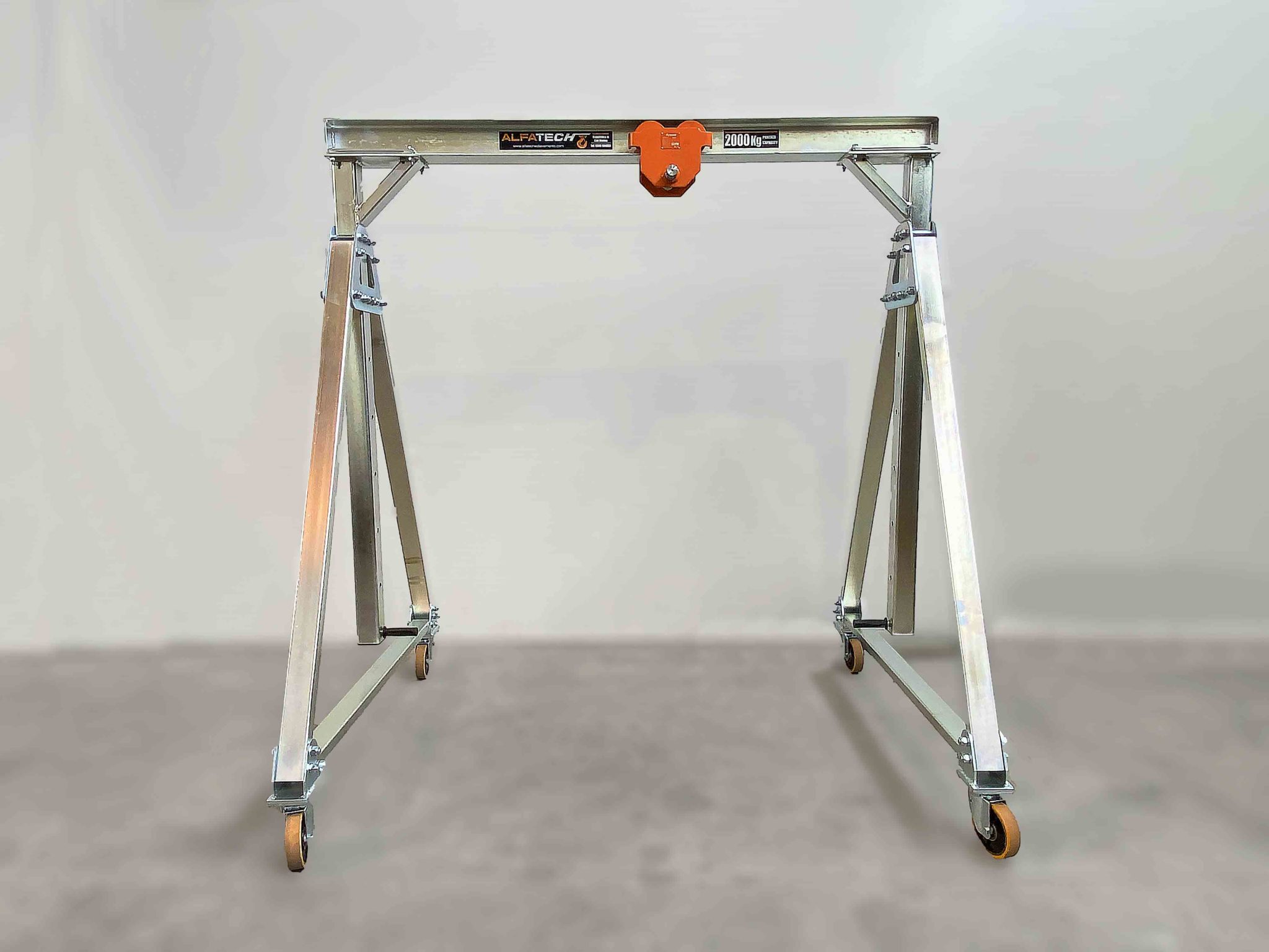 Gru a Portale o a cavalletto tipo "ALUFER" su ruote regolabile ...