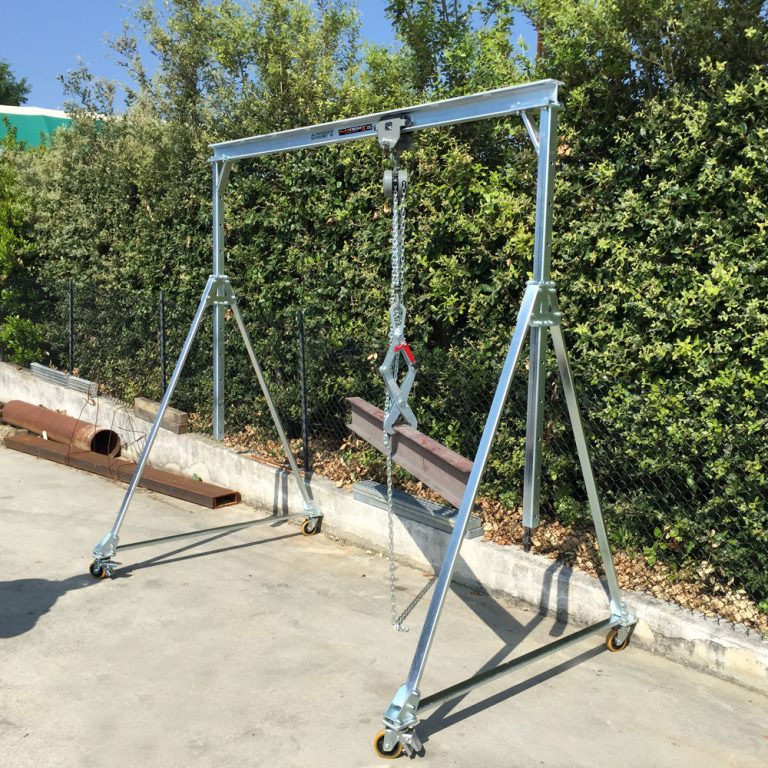 Gru a Portale o a cavalletto tipo "ALUFER" su ruote regolabile ...