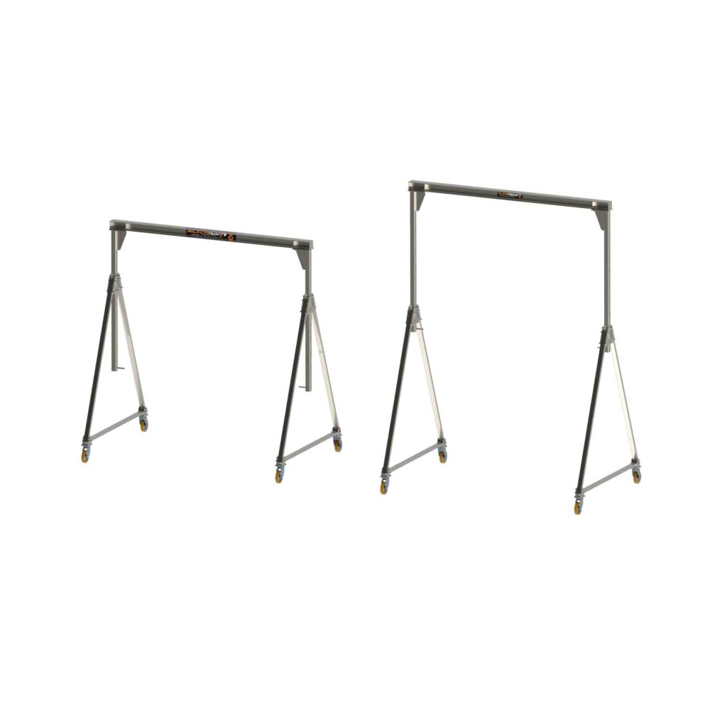 Gru a Portale o a cavalletto tipo "ALUFER" su ruote regolabile ...