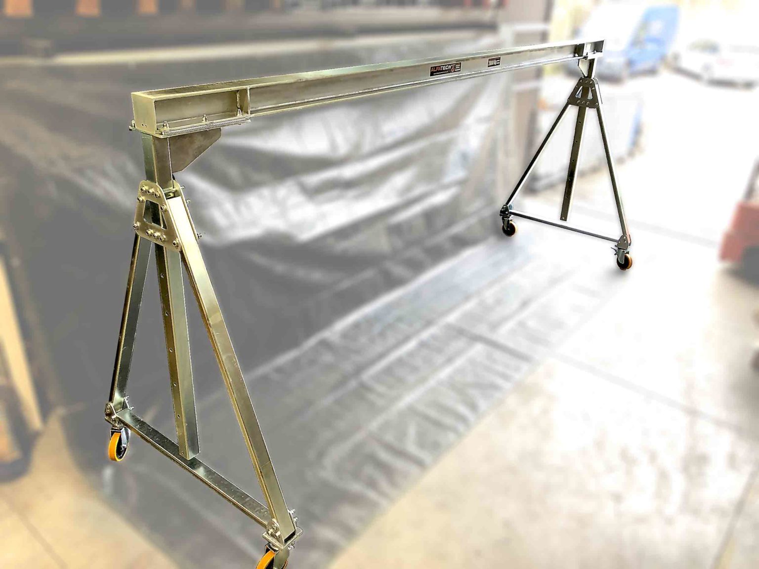 Gru a Portale o a cavalletto tipo "ALUFER" su ruote regolabile ...