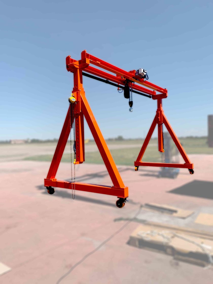 Gru a Portale regolabile in altezza con paranco manuale a catena ...